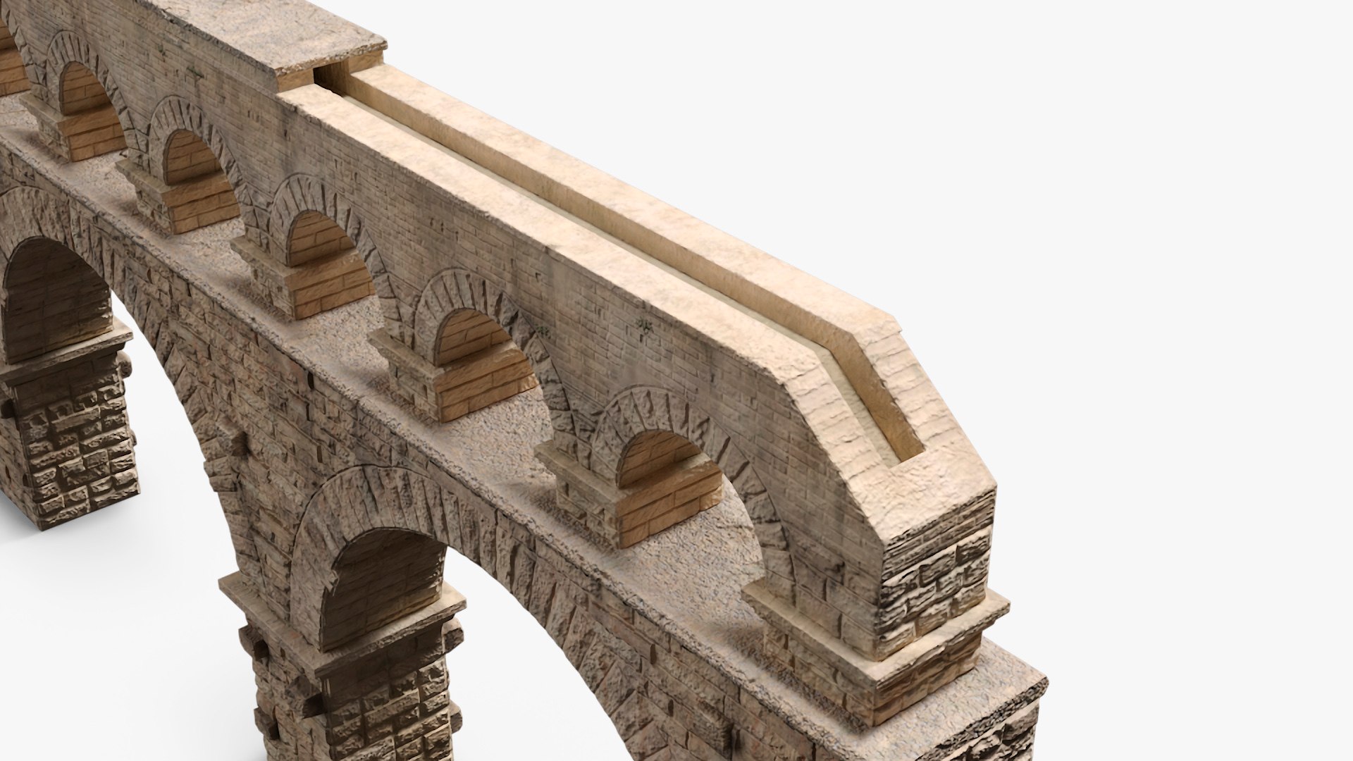 Ancient Single Level Aqueduct Model - TurboSquid 2350612