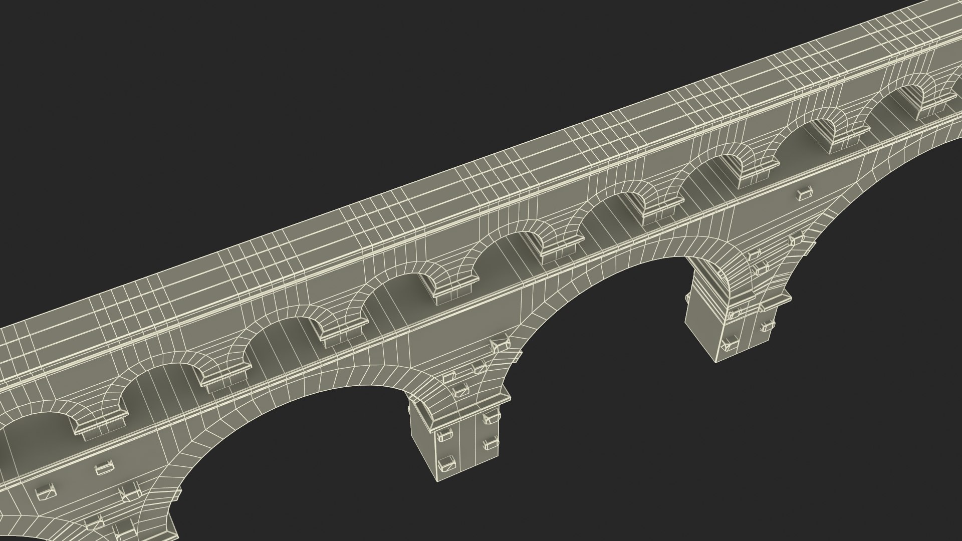 Ancient Single Level Aqueduct Model - TurboSquid 2350612
