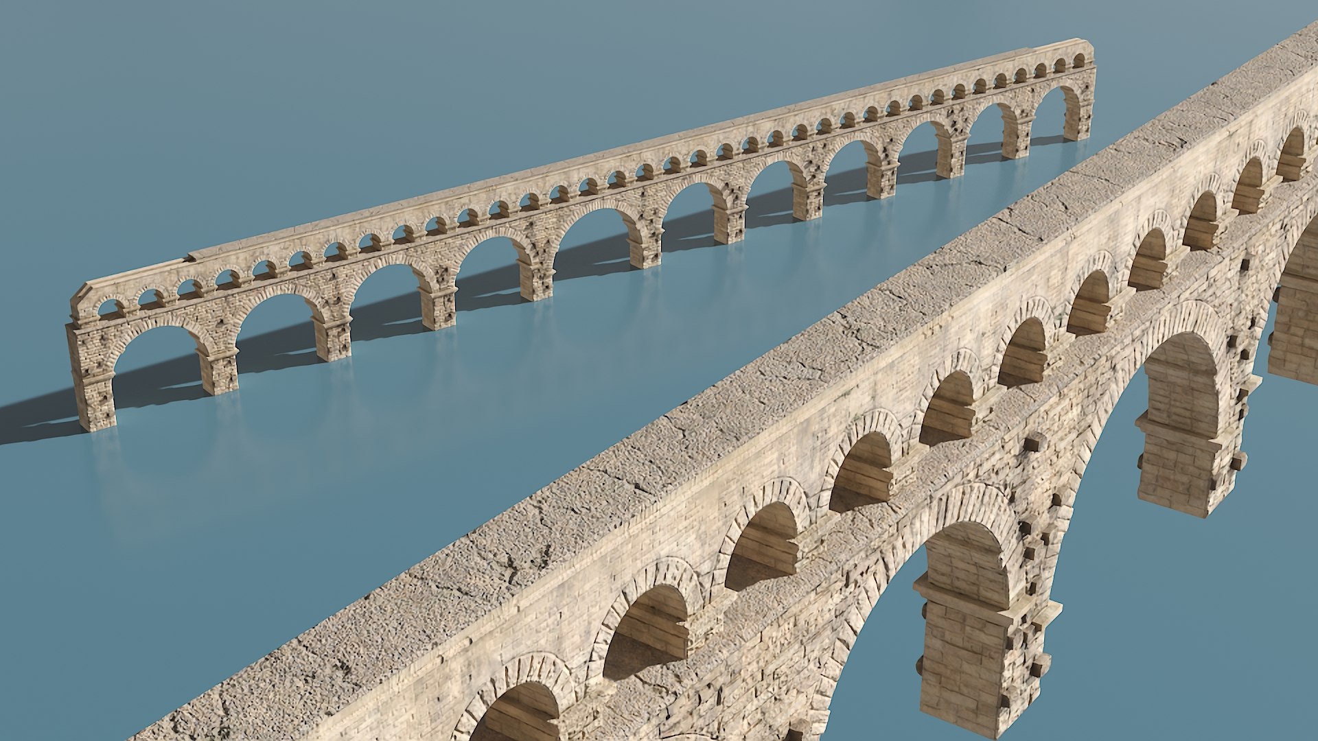 Ancient Single Level Aqueduct Model - TurboSquid 2350612