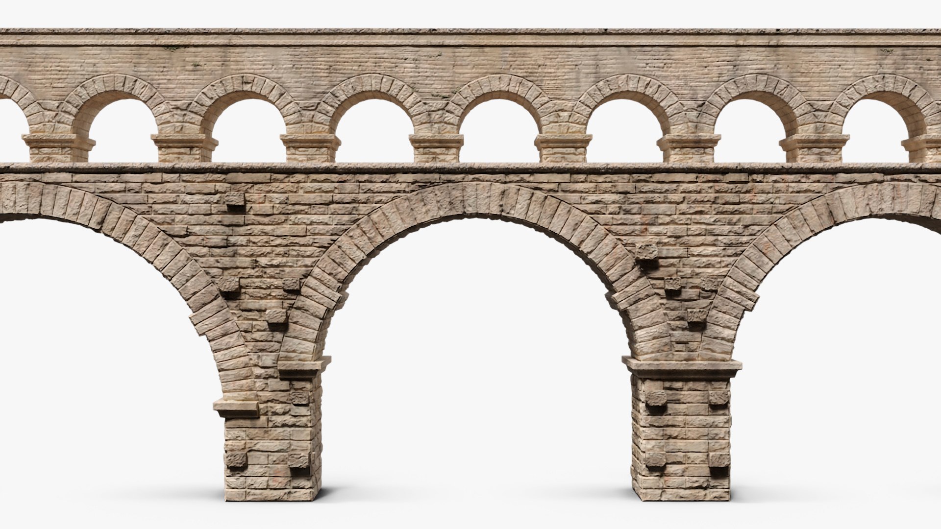 Ancient Single Level Aqueduct Model - TurboSquid 2350612
