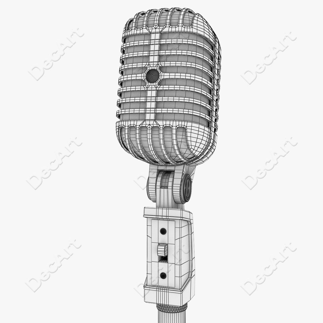Shure 55sh Microphone 3d Model