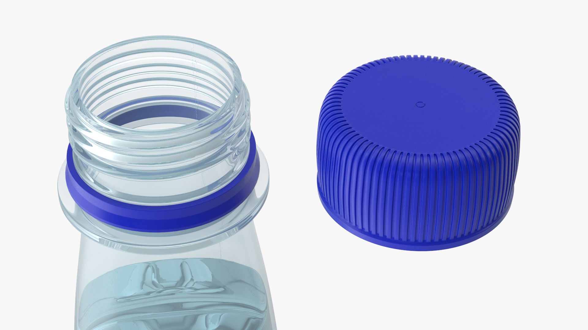 3D Small Plastic Blue Water Bottle - TurboSquid 2214290