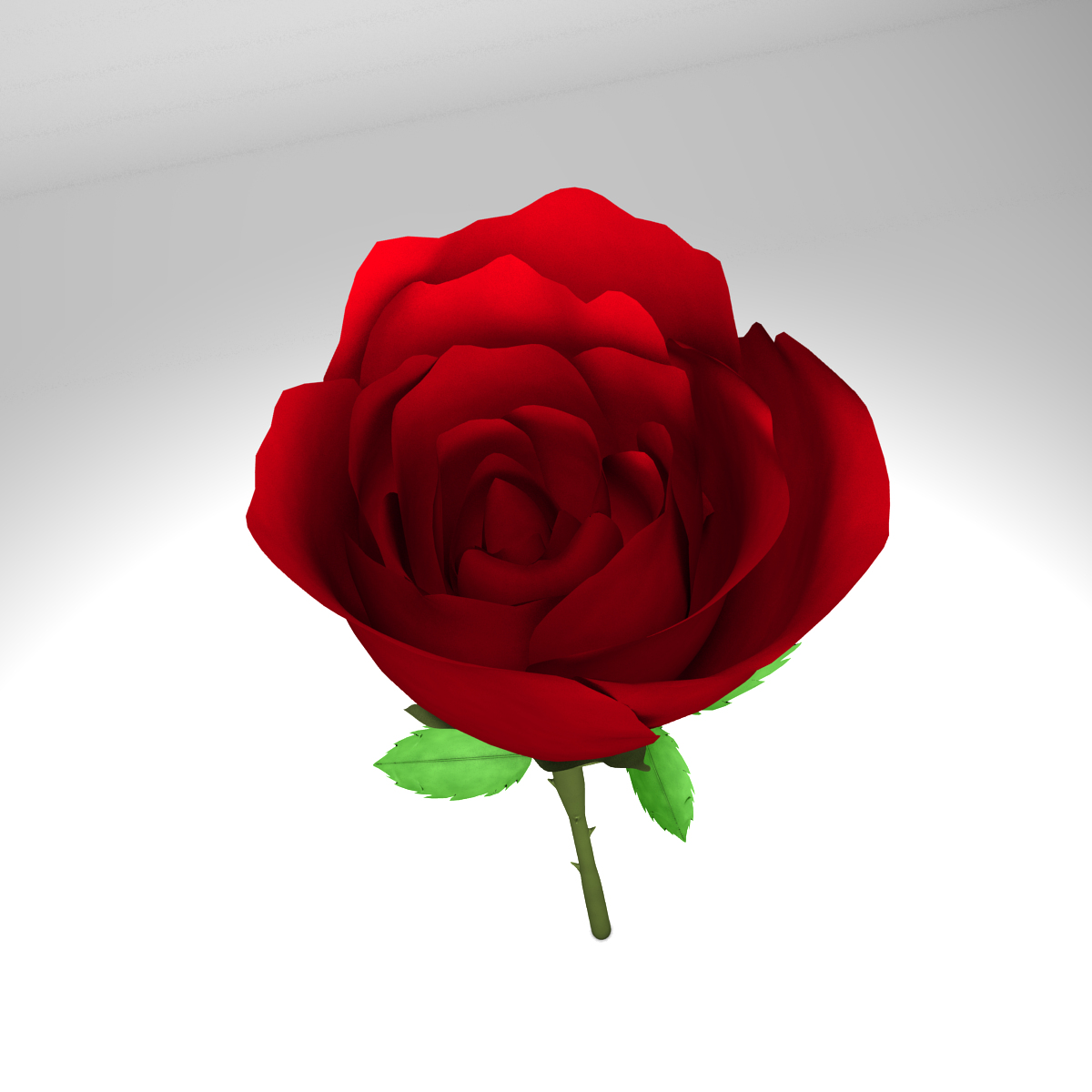 3d model of rose flower