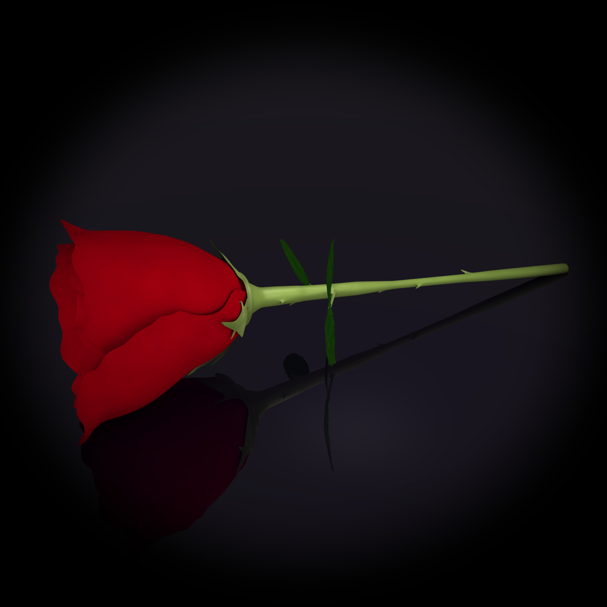 3d model of rose flower