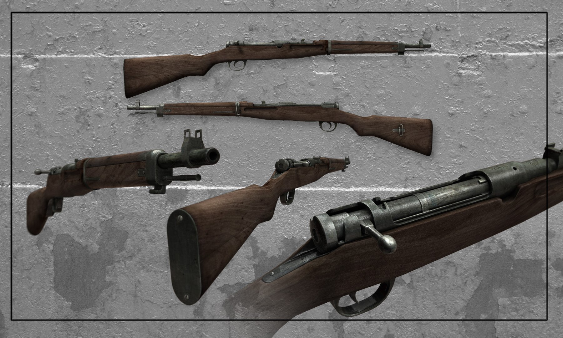 3d Model Of Rifle Arisaka