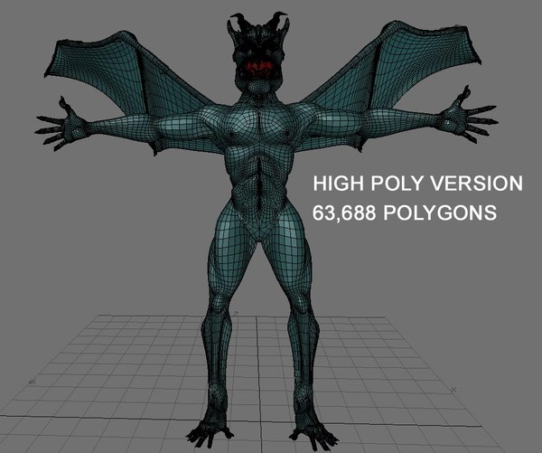 3d model of gargoyle creature