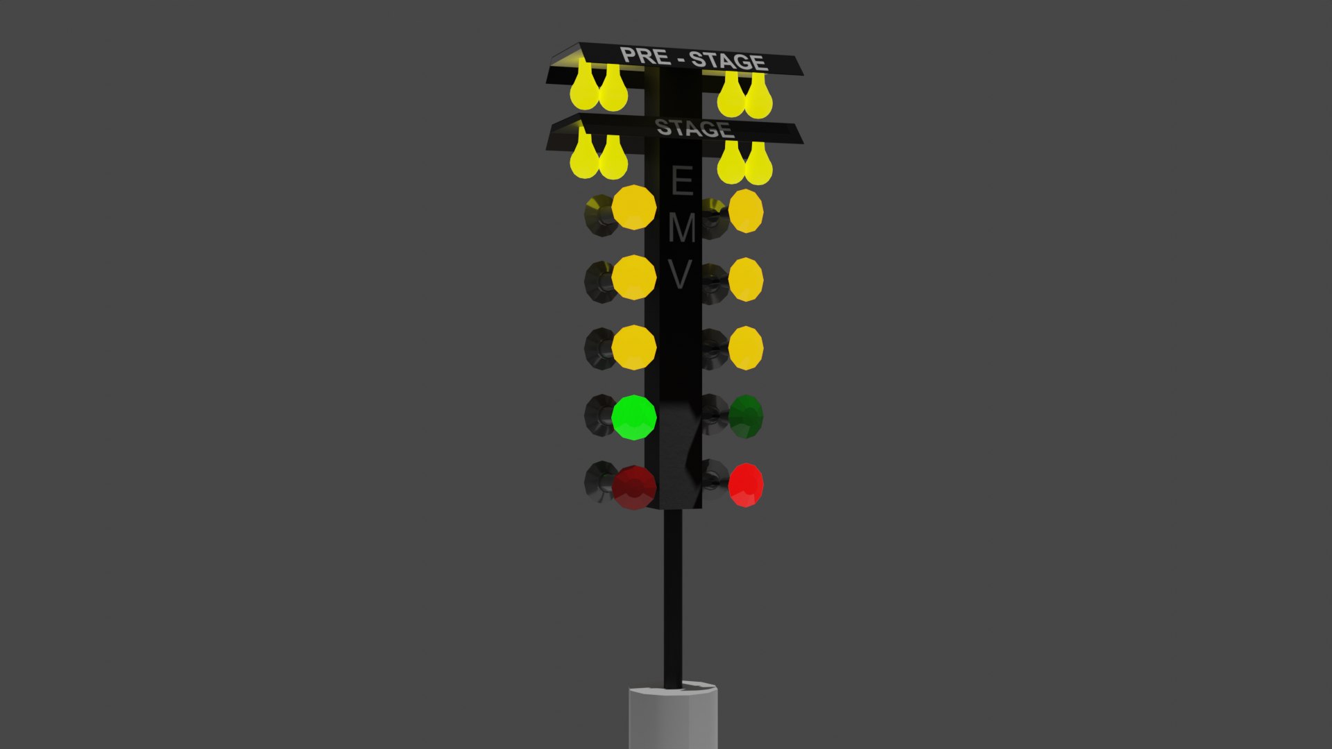 3D Drag Racing Tree Lights Model - TurboSquid 1979051