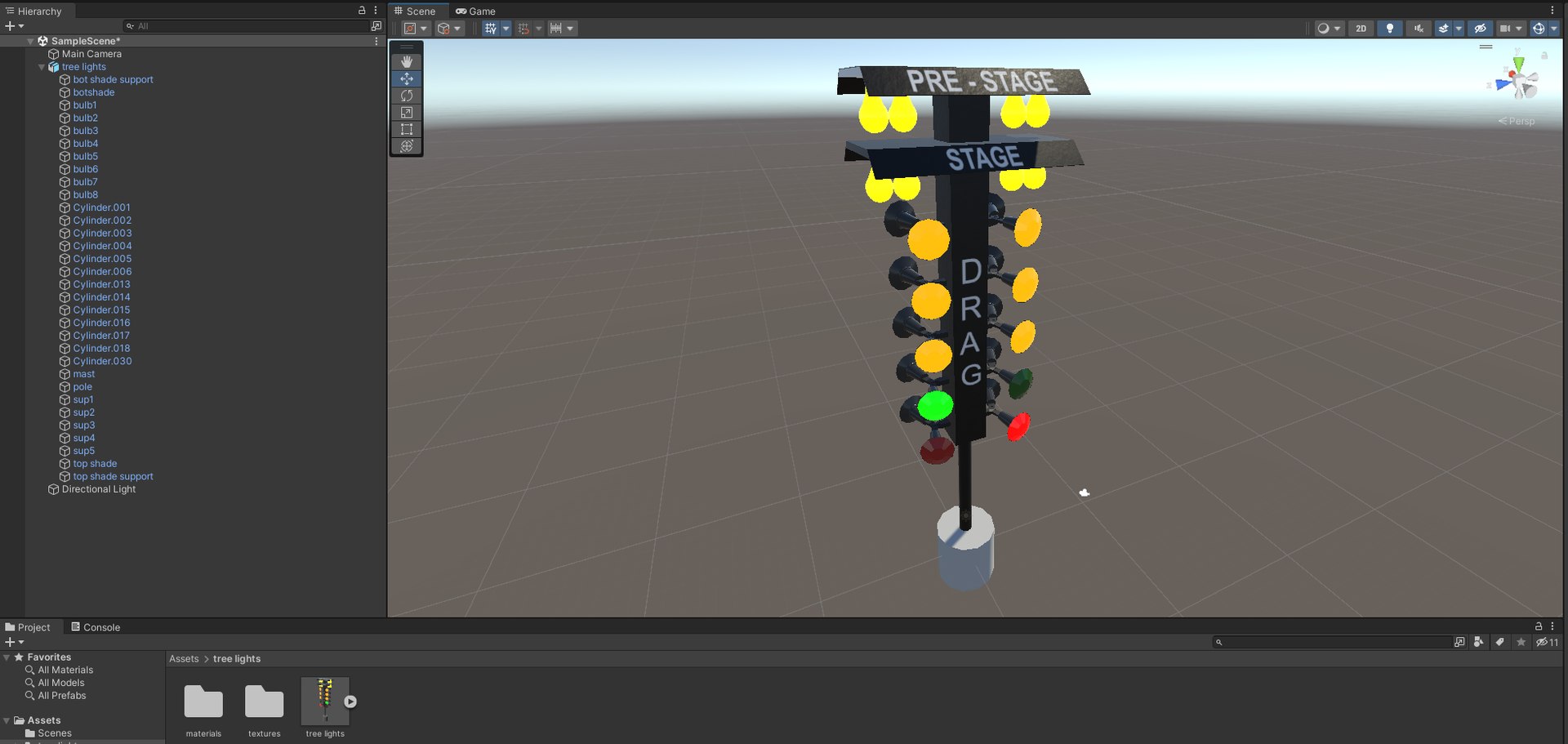 3D Drag Racing Tree Lights Model - TurboSquid 1979051