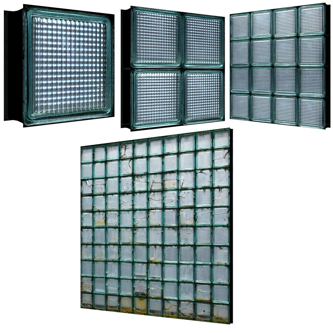 4 Models Glass Blocks 01 3D - TurboSquid 1740397