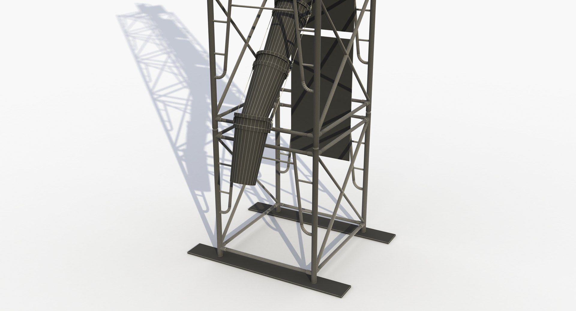 3D Conveyor Chute Model - TurboSquid 2262465
