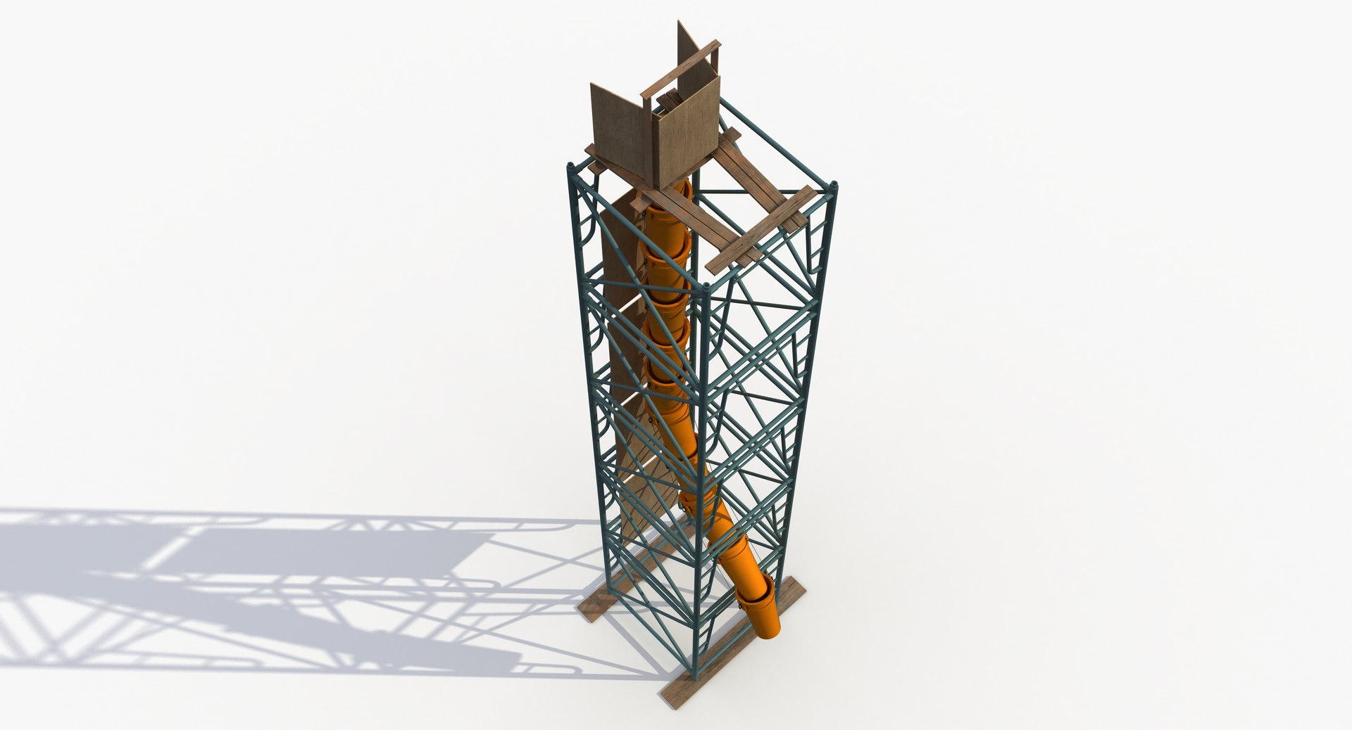 3D Conveyor Chute Model - TurboSquid 2262465