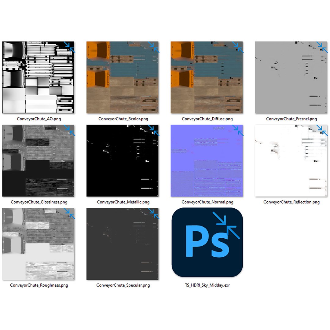 3D Conveyor Chute Model - TurboSquid 2262465