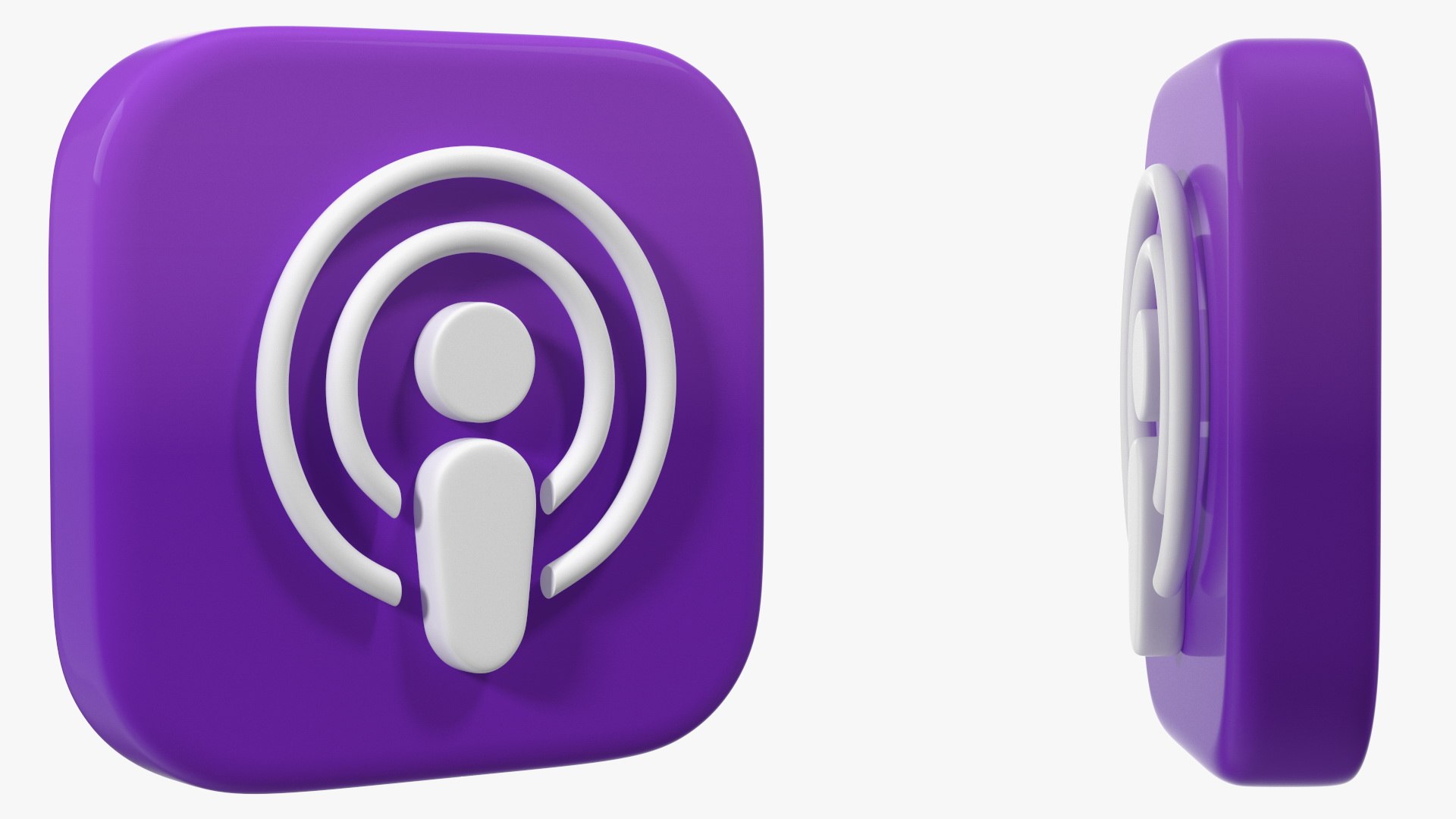 IPhone IOS Podcasts Icon 3D Model - TurboSquid 2218467