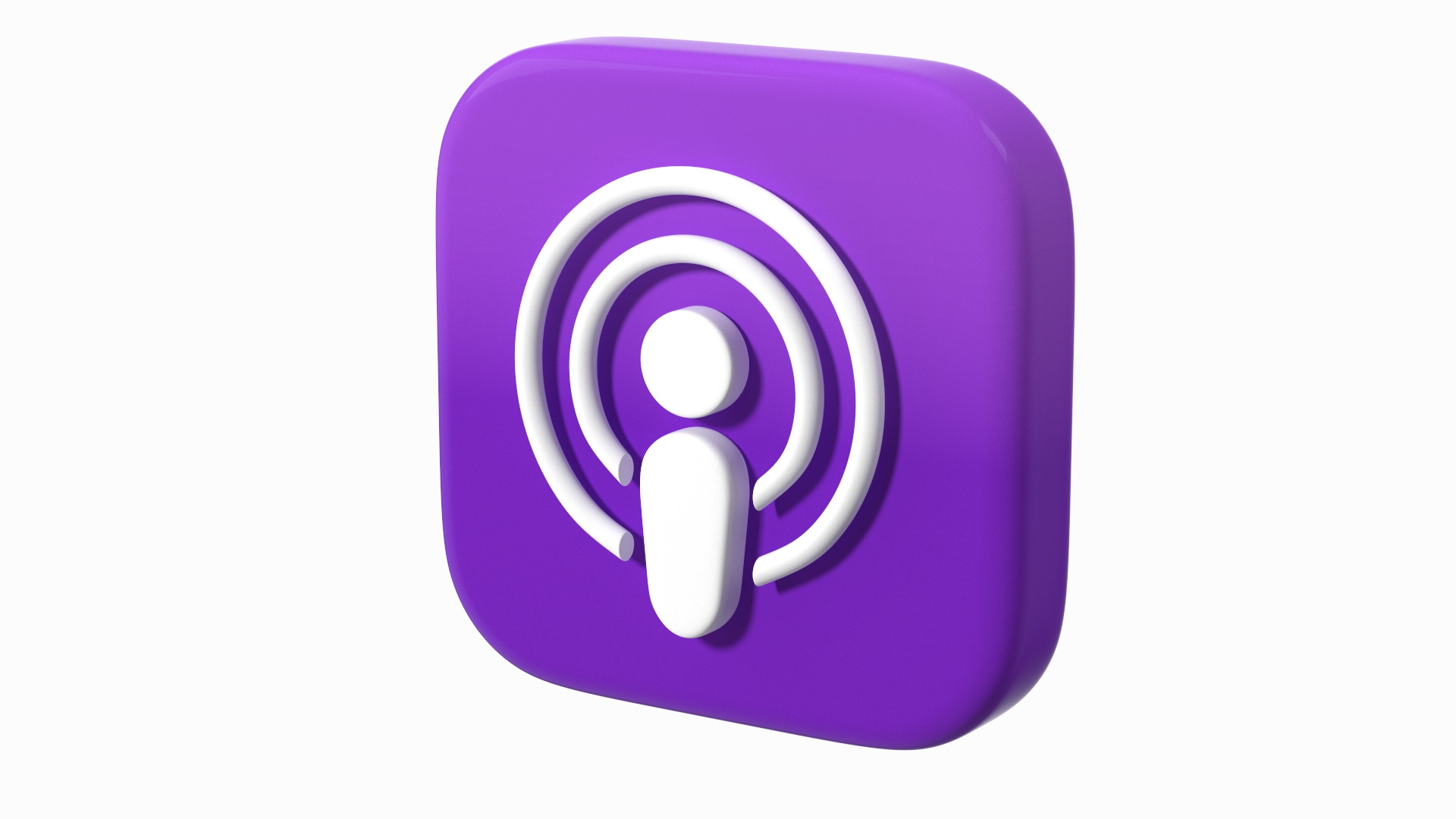 IPhone IOS Podcasts Icon 3D Model - TurboSquid 2218467
