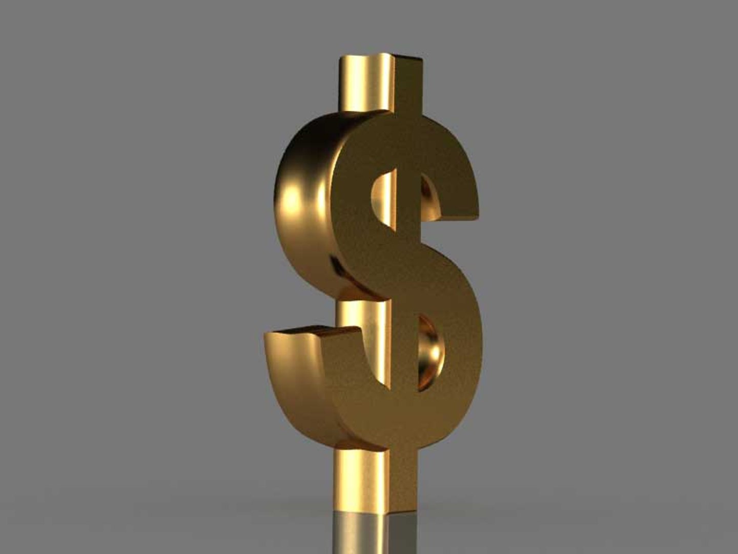 free dollar us$ currency 3d model