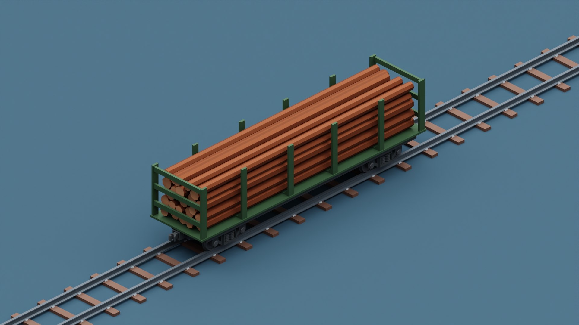 Stylized Train And Rail Wagons Low Poly 3D Model - TurboSquid 2264808