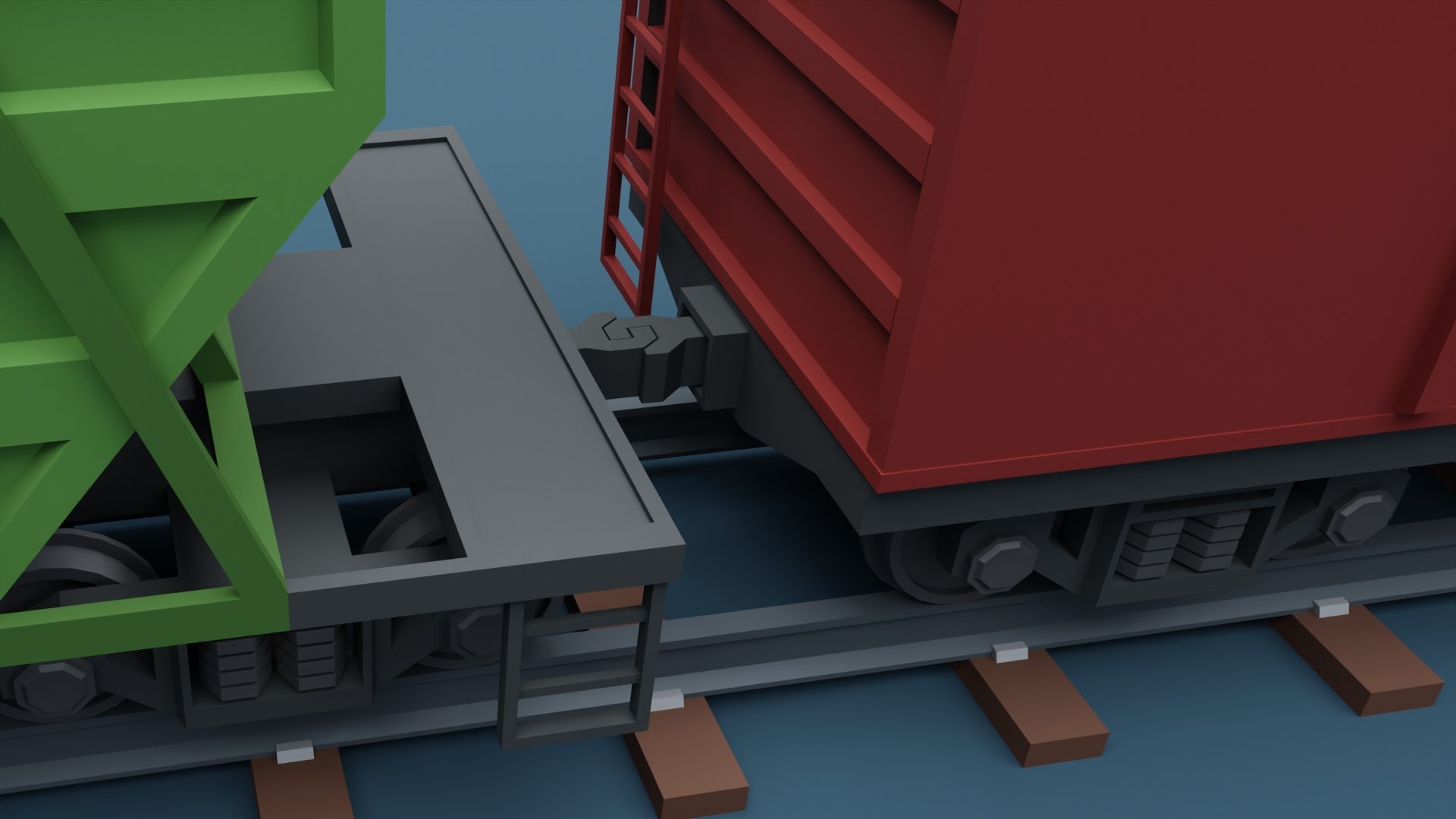 Stylized Train And Rail Wagons Low Poly 3D Model - TurboSquid 2264808