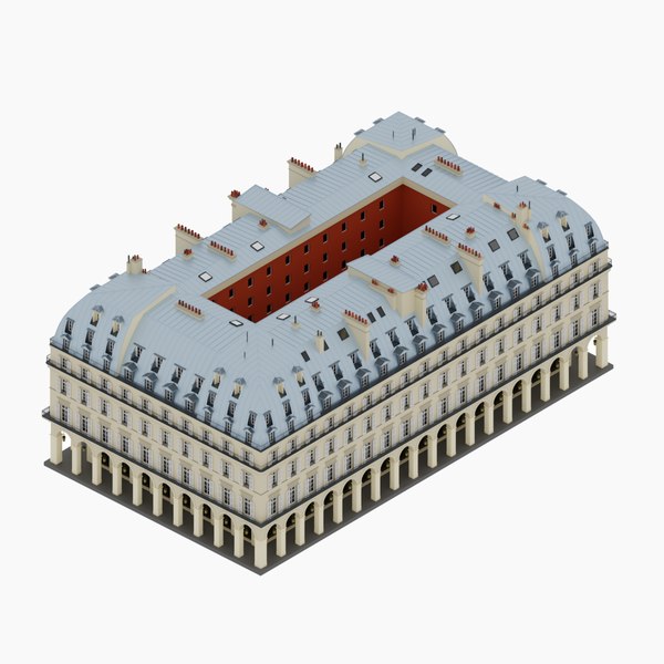Paris City Building Rivoli 3D model - TurboSquid 1843766