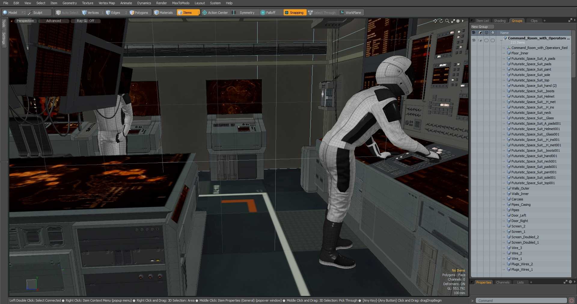 3D Command Room With Operators Red - TurboSquid 2258832