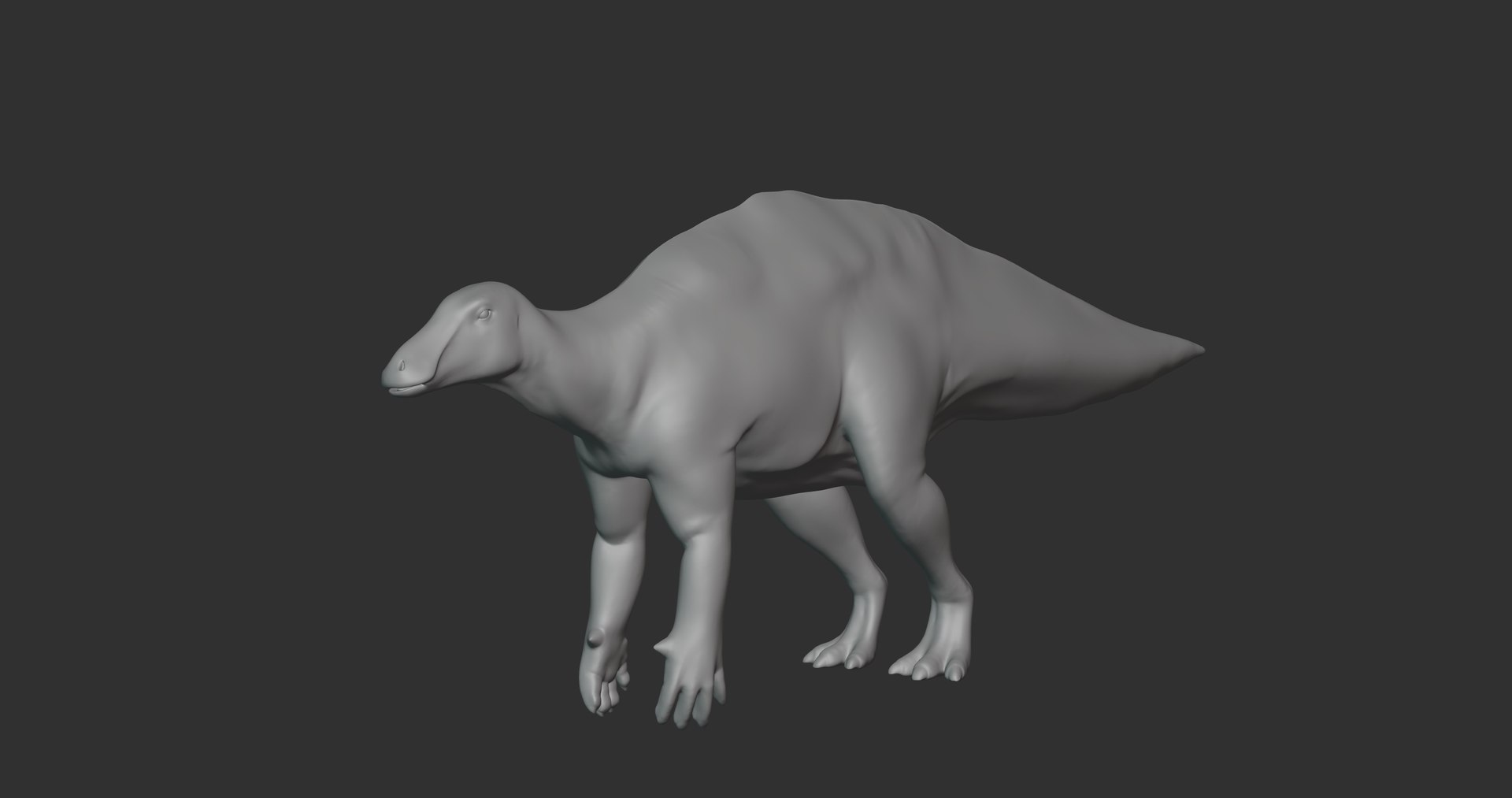 3D Tenontosaurus Basemesh Low Poly - TurboSquid 1995291