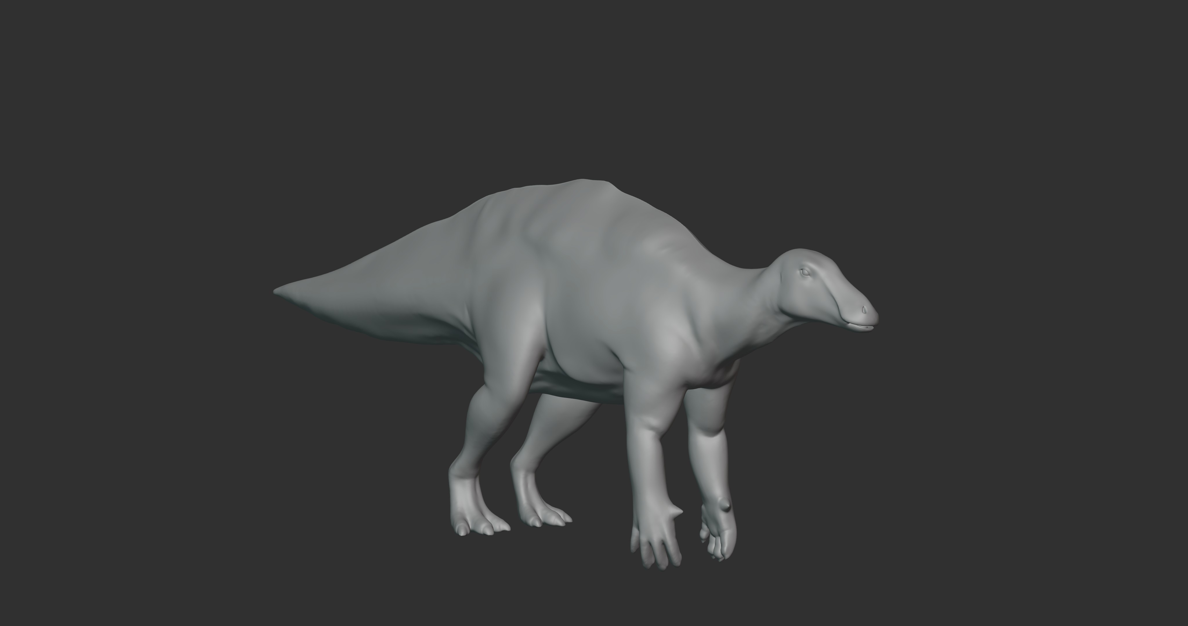 3D Tenontosaurus Basemesh Low Poly - TurboSquid 1995291