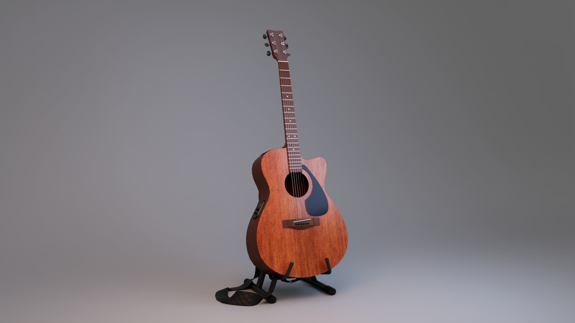3D Model Of Guitar With Guitar Case Model - TurboSquid 2247036