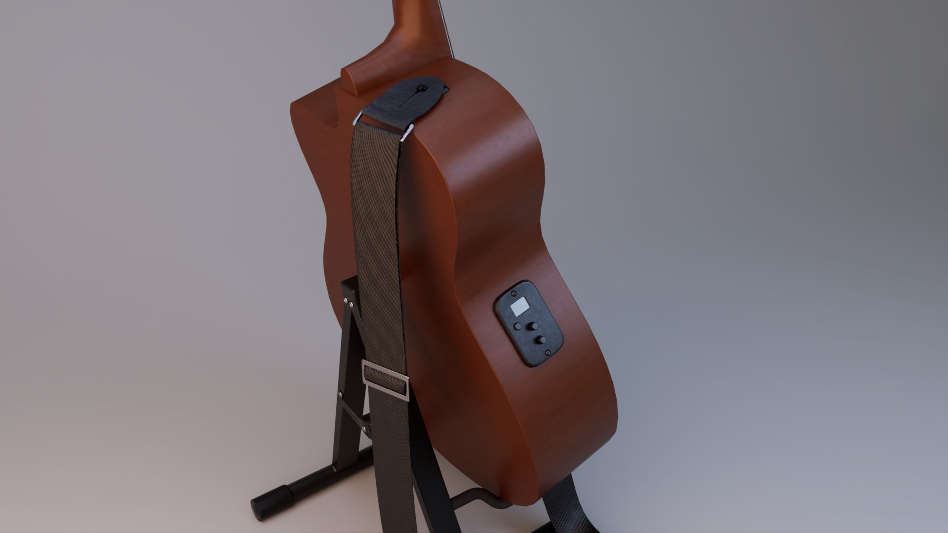 3D Model Of Guitar With Guitar Case Model - TurboSquid 2247036