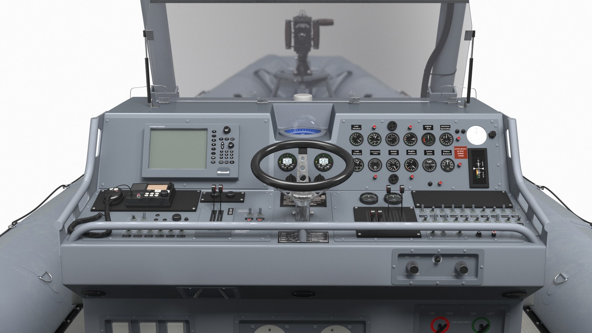 Military Inflatable Boat RHIB With Mounted Machine Gun 3D Model ...