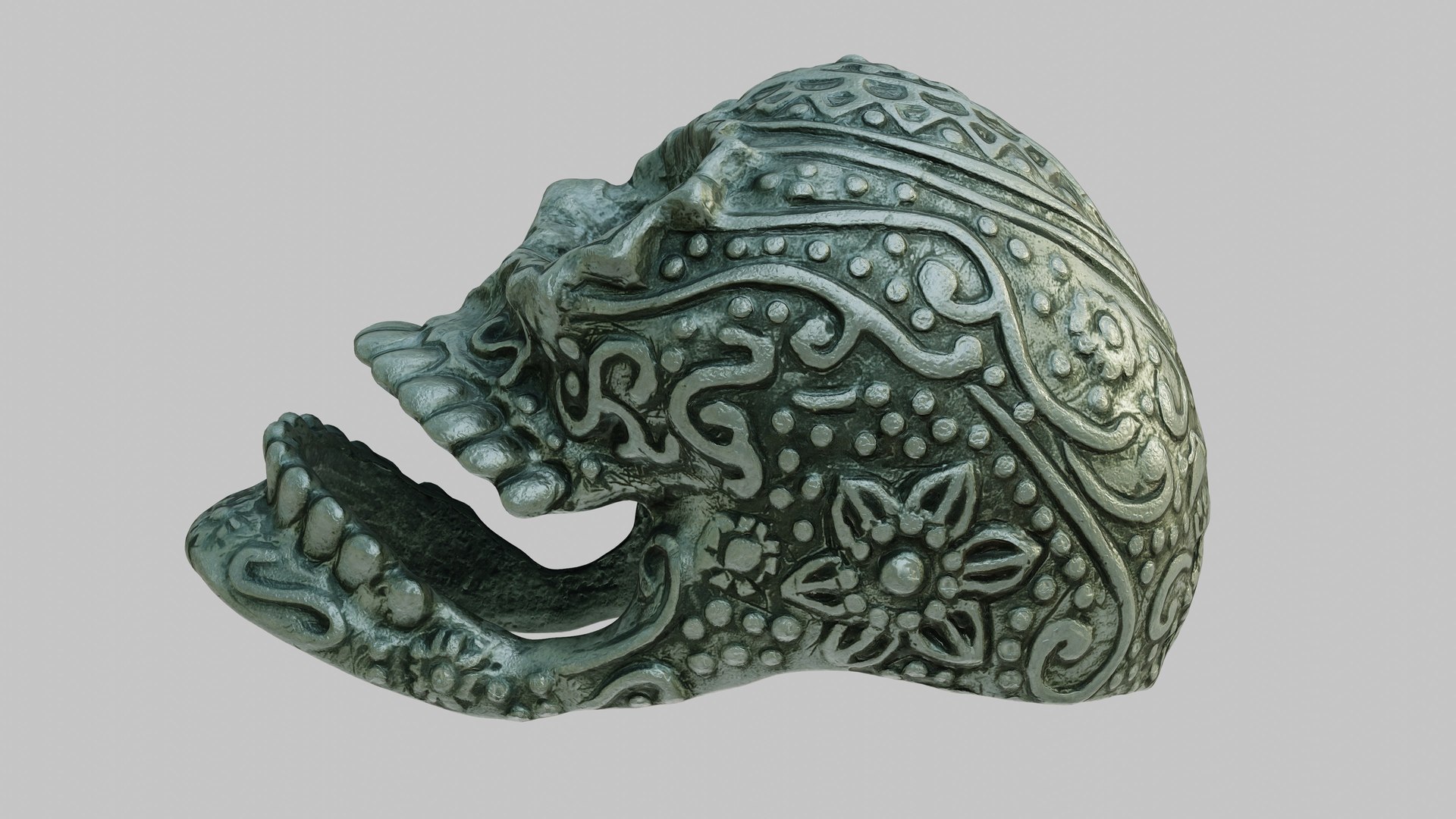 Metallic Skull Figurine 3D Model - TurboSquid 2040928