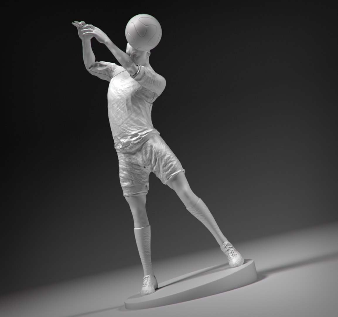 Stl Footballer 3d Model