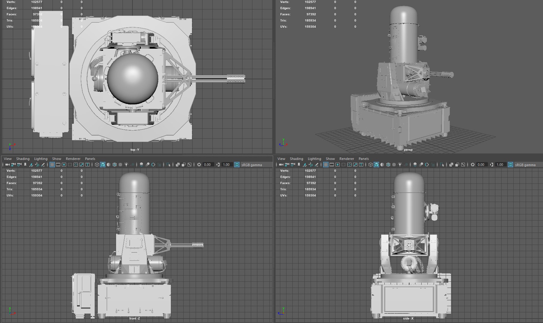 3D Phalanx CIWS Model - TurboSquid 2044169