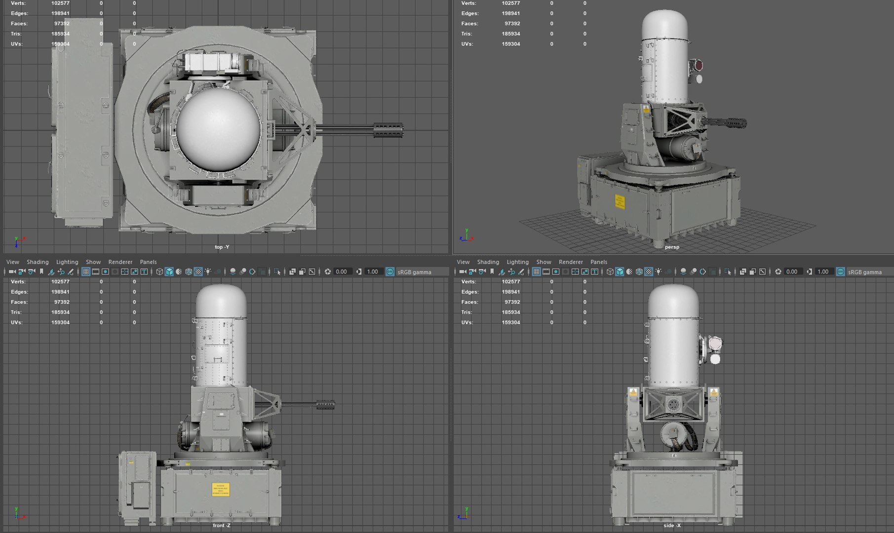 3D Phalanx CIWS Model - TurboSquid 2044169