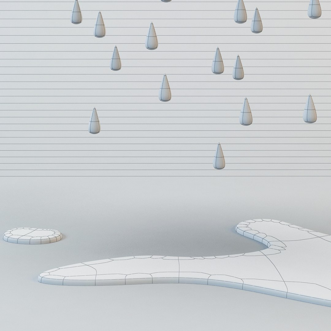 3d Model Cloud Rain