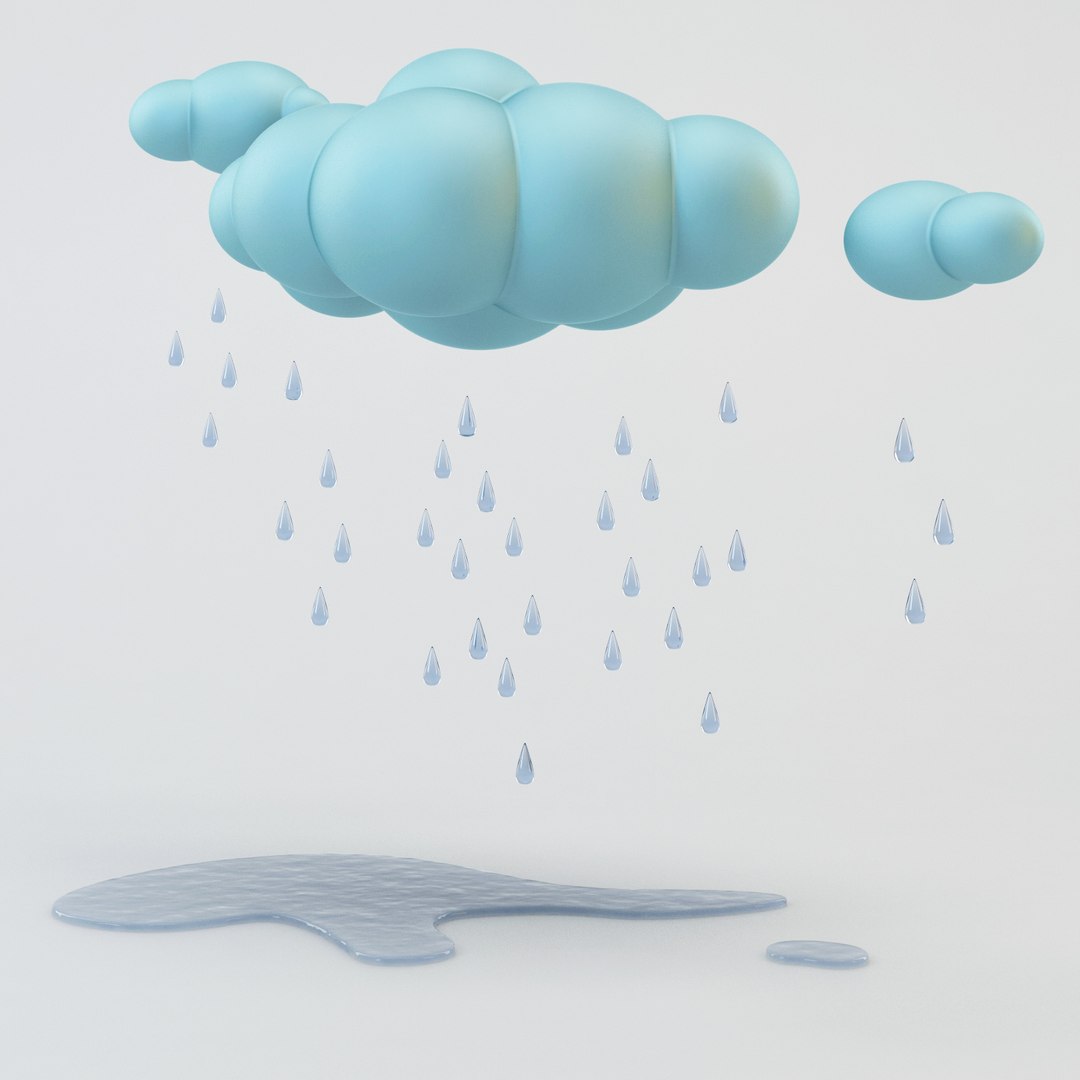 3d Model Cloud Rain