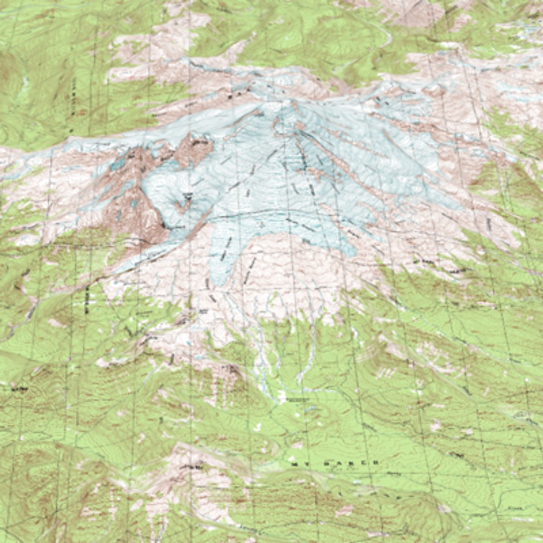 3d Usgs Mount Baker Washington