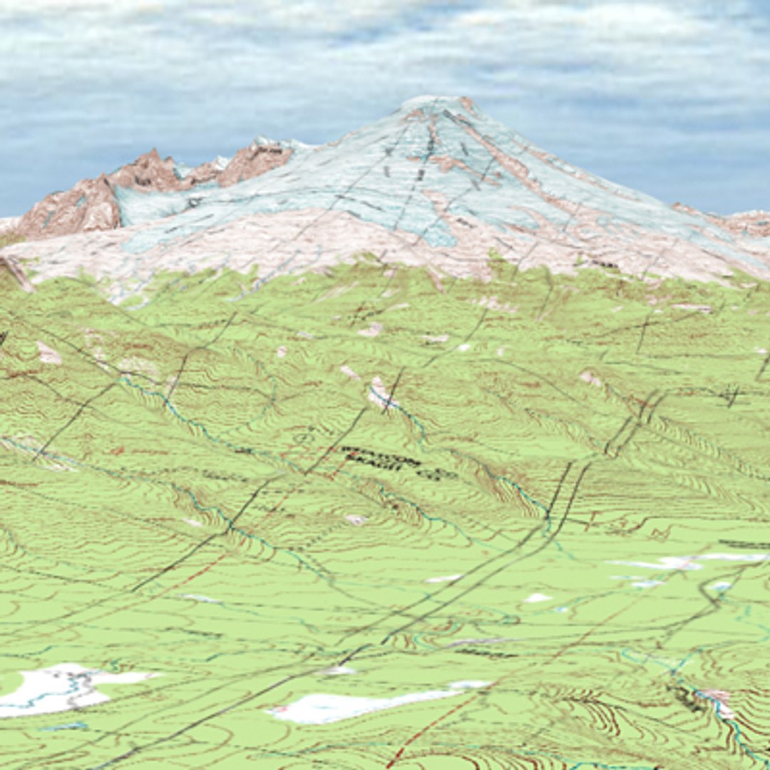 3d Usgs Mount Baker Washington