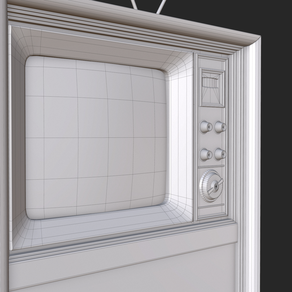Retro vintage tv television 3D model - TurboSquid 1416297