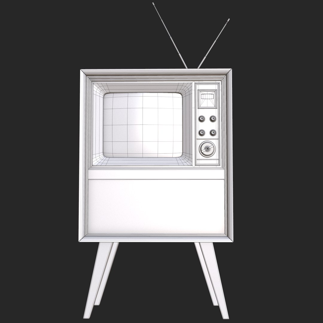 Retro Vintage Tv Television 3D Model - TurboSquid 1416297