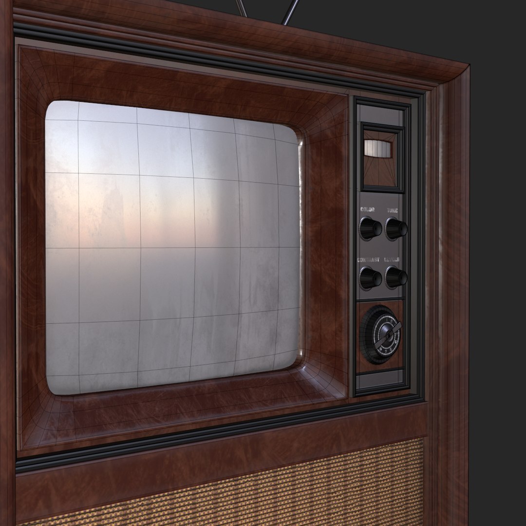 Retro Vintage Tv Television 3D Model - TurboSquid 1416297