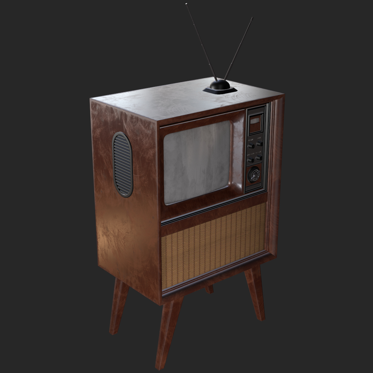 Retro vintage tv television 3D model - TurboSquid 1416297