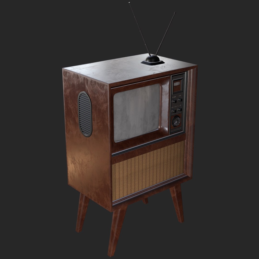Retro Vintage Tv Television 3D Model - TurboSquid 1416297