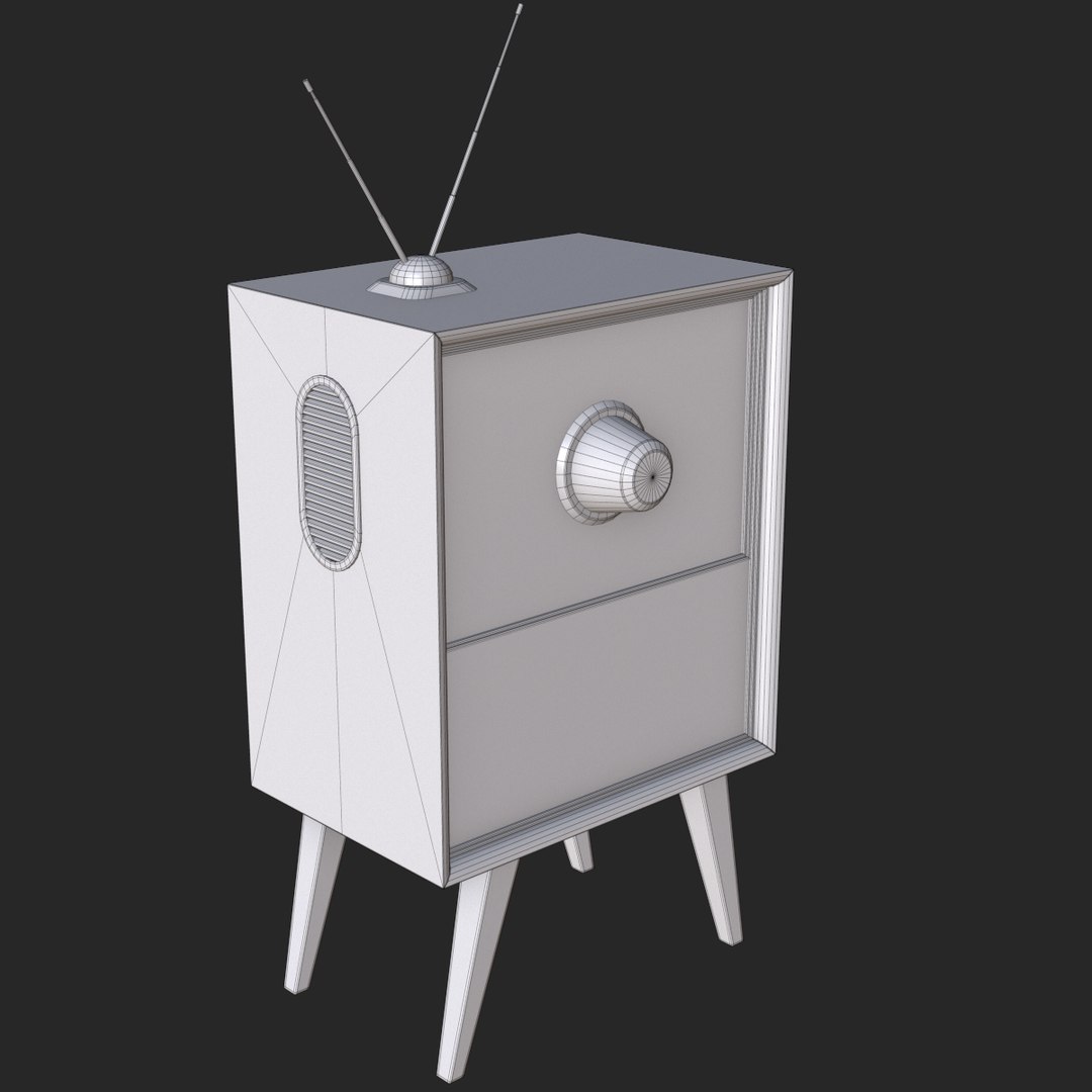 Retro Vintage Tv Television 3D Model - TurboSquid 1416297