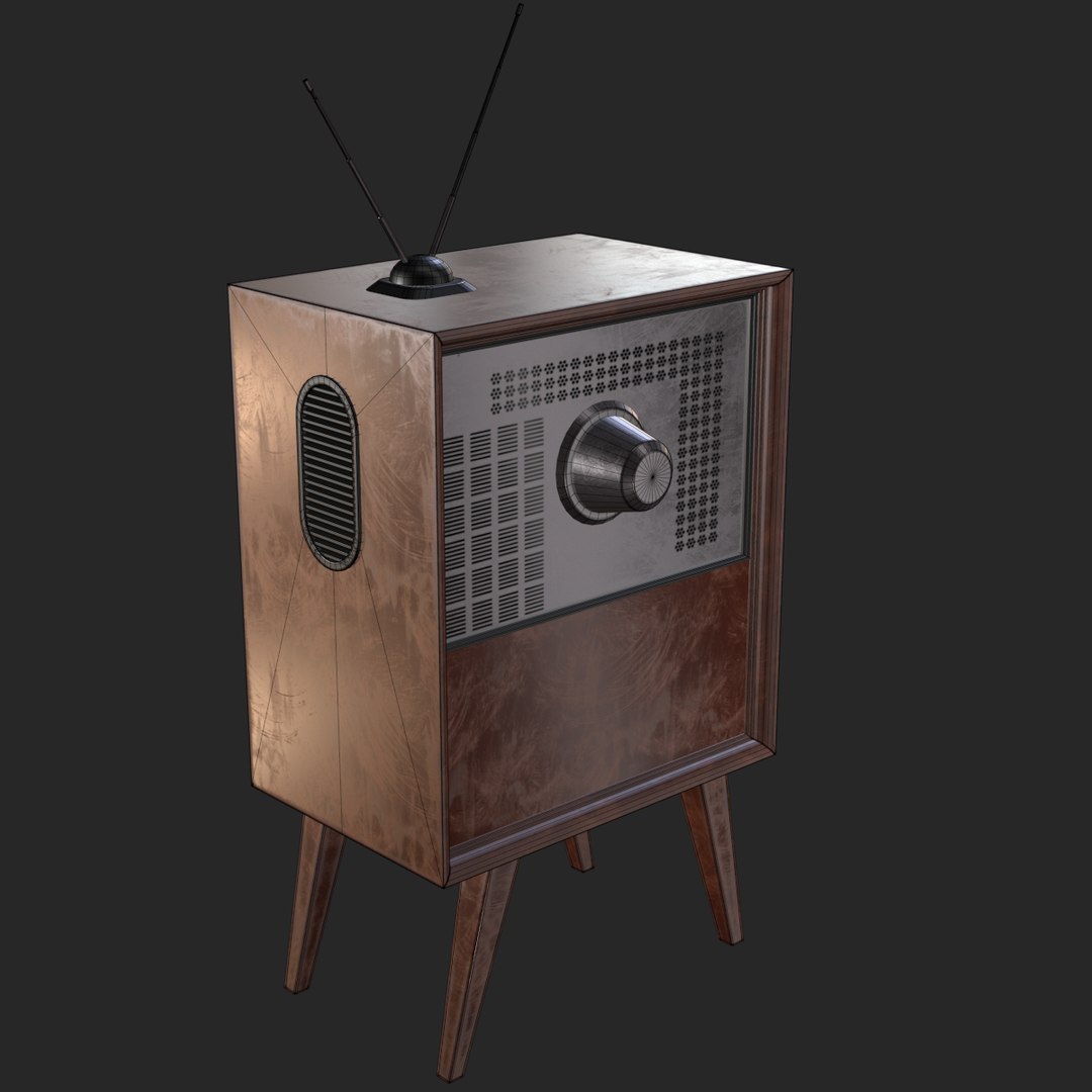 Retro Vintage Tv Television 3D Model - TurboSquid 1416297