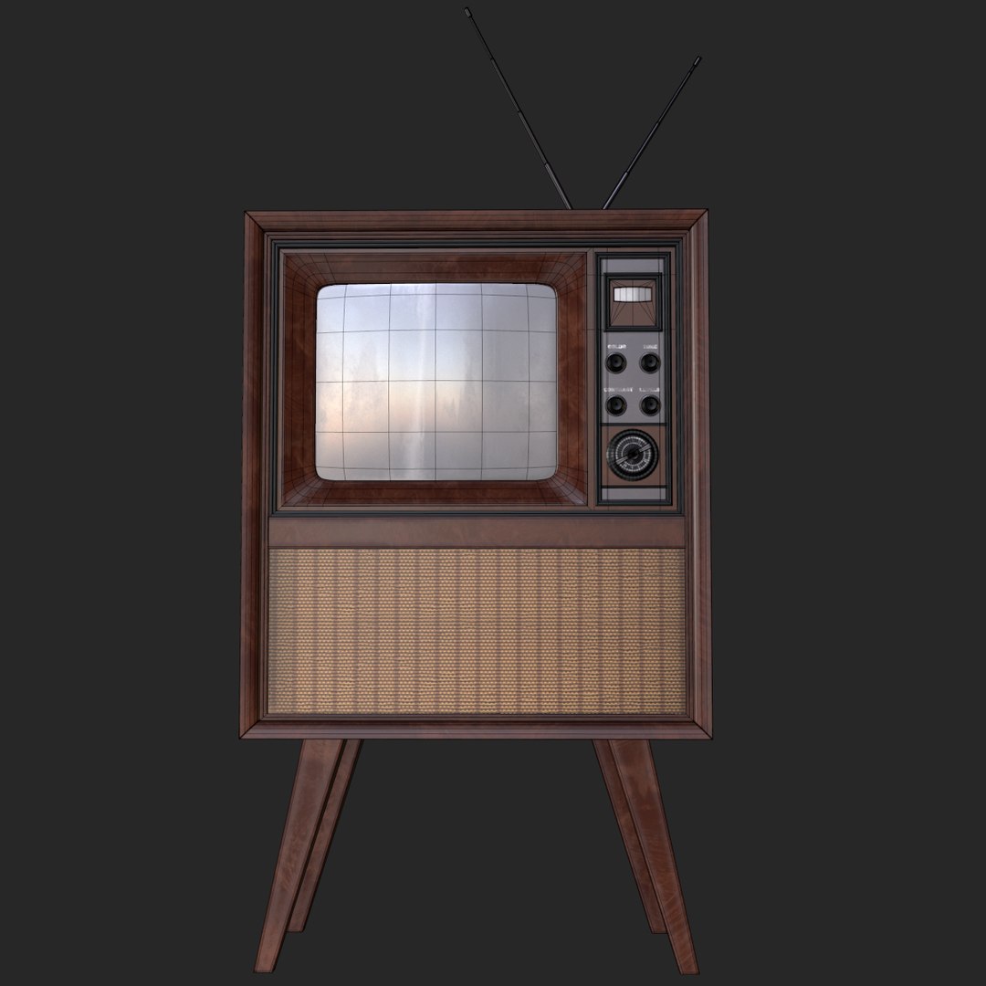 Retro Vintage Tv Television 3D Model - TurboSquid 1416297