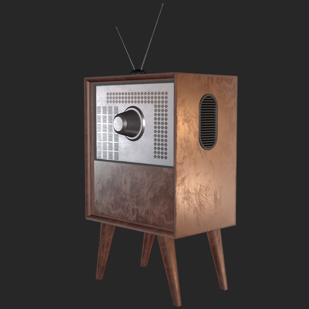 Retro Vintage Tv Television 3D Model - TurboSquid 1416297