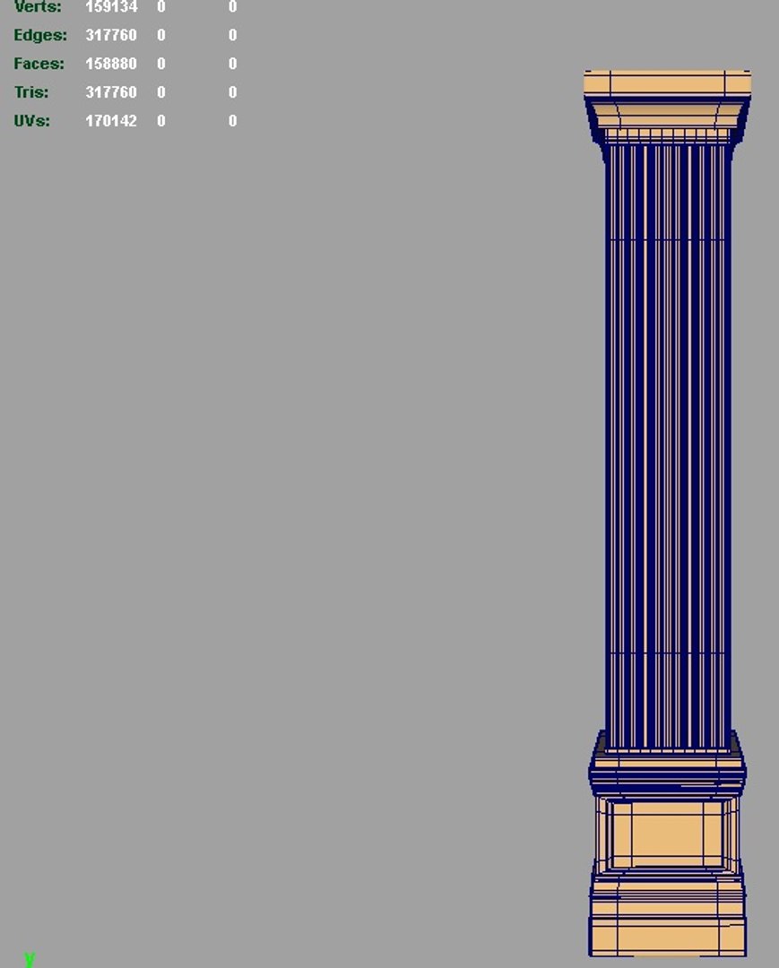 3d 3ds Column Square Pedestal