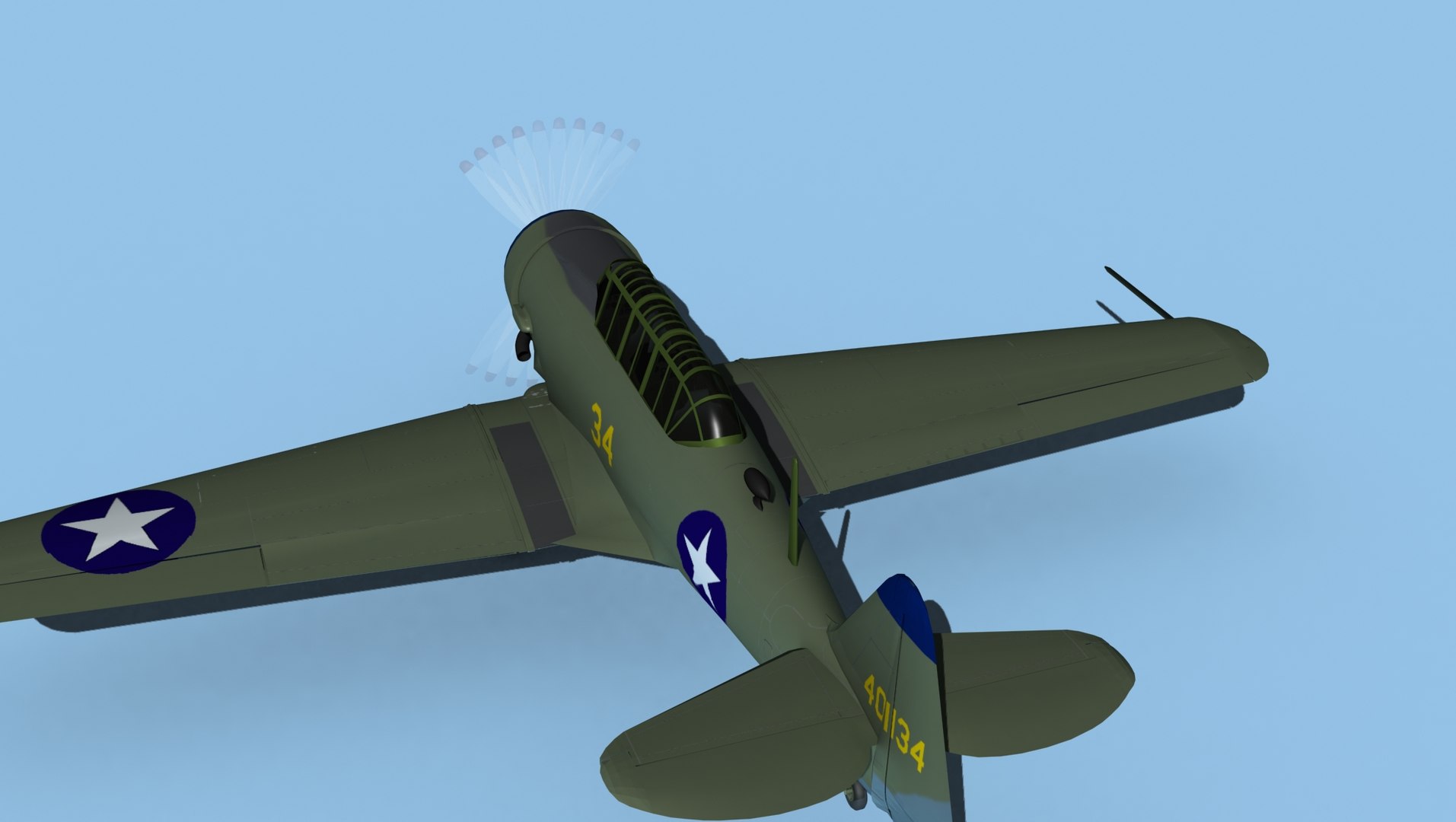 North American T-6 Texan USAAF V03 model - TurboSquid 1924575