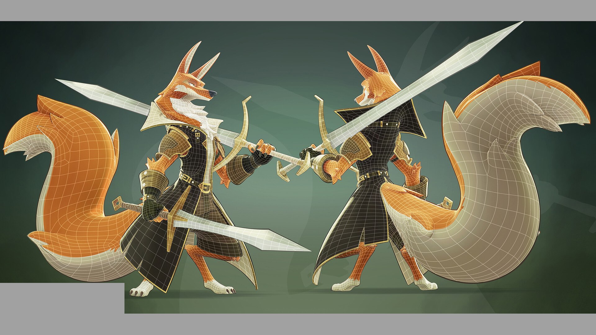 3D Sellsword Fox Anim Rig Model - TurboSquid 2283913