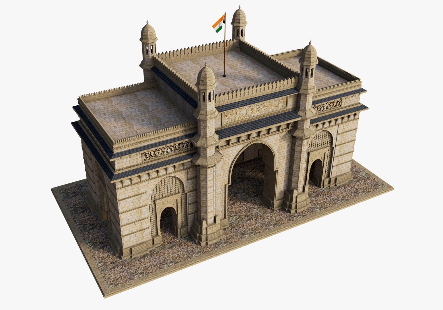 3D Mumbai The Gateway Of India Model - TurboSquid 2336354