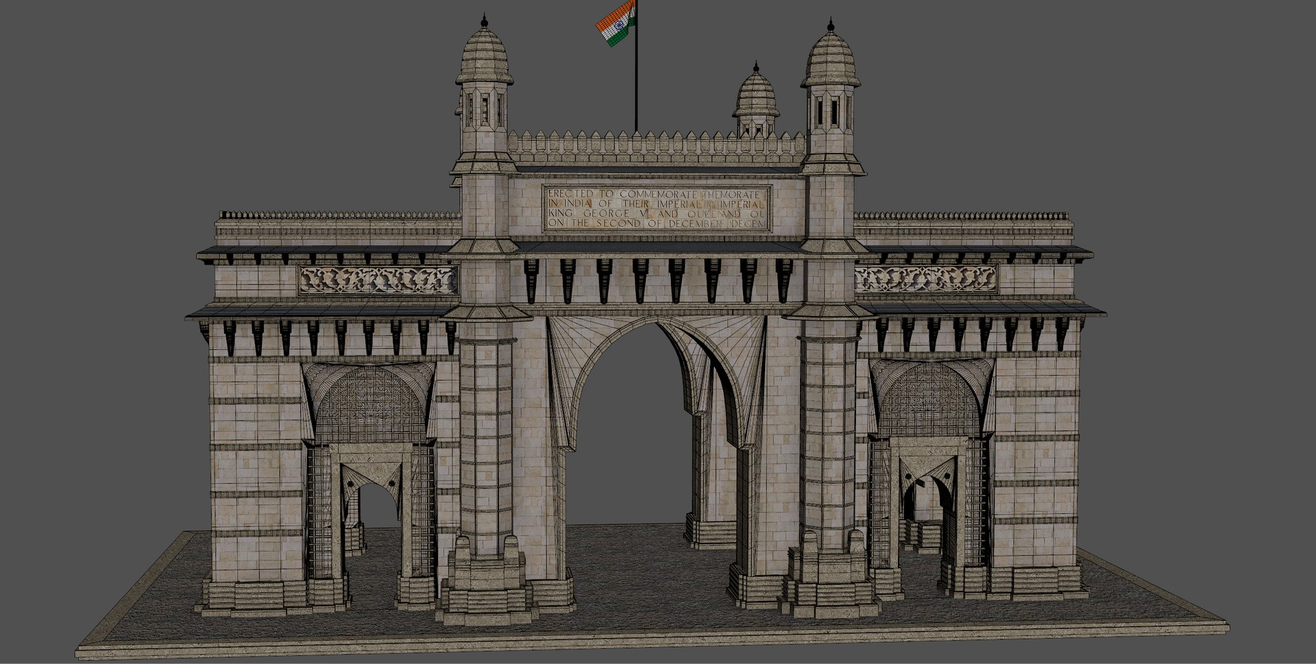 3D Mumbai The Gateway Of India Model - TurboSquid 2336354